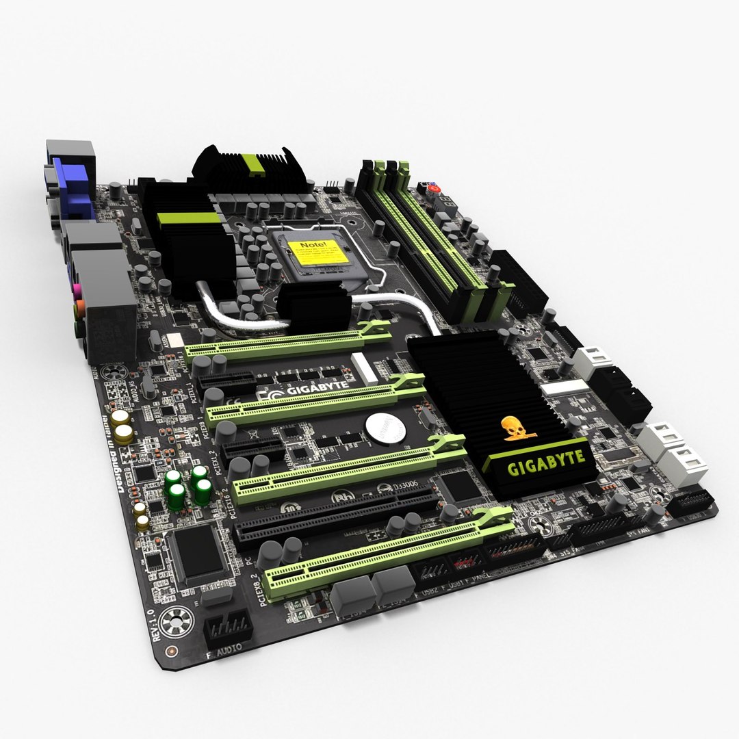 Pc Motherboard Gigabyte G1 3d Model