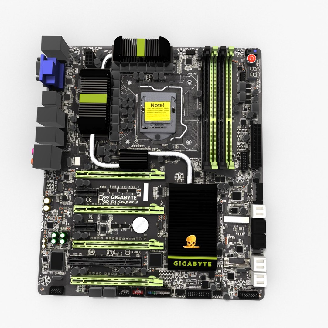 Pc Motherboard Gigabyte G1 3d Model