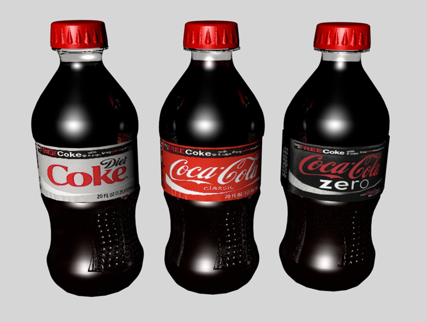 small bottles 3d model