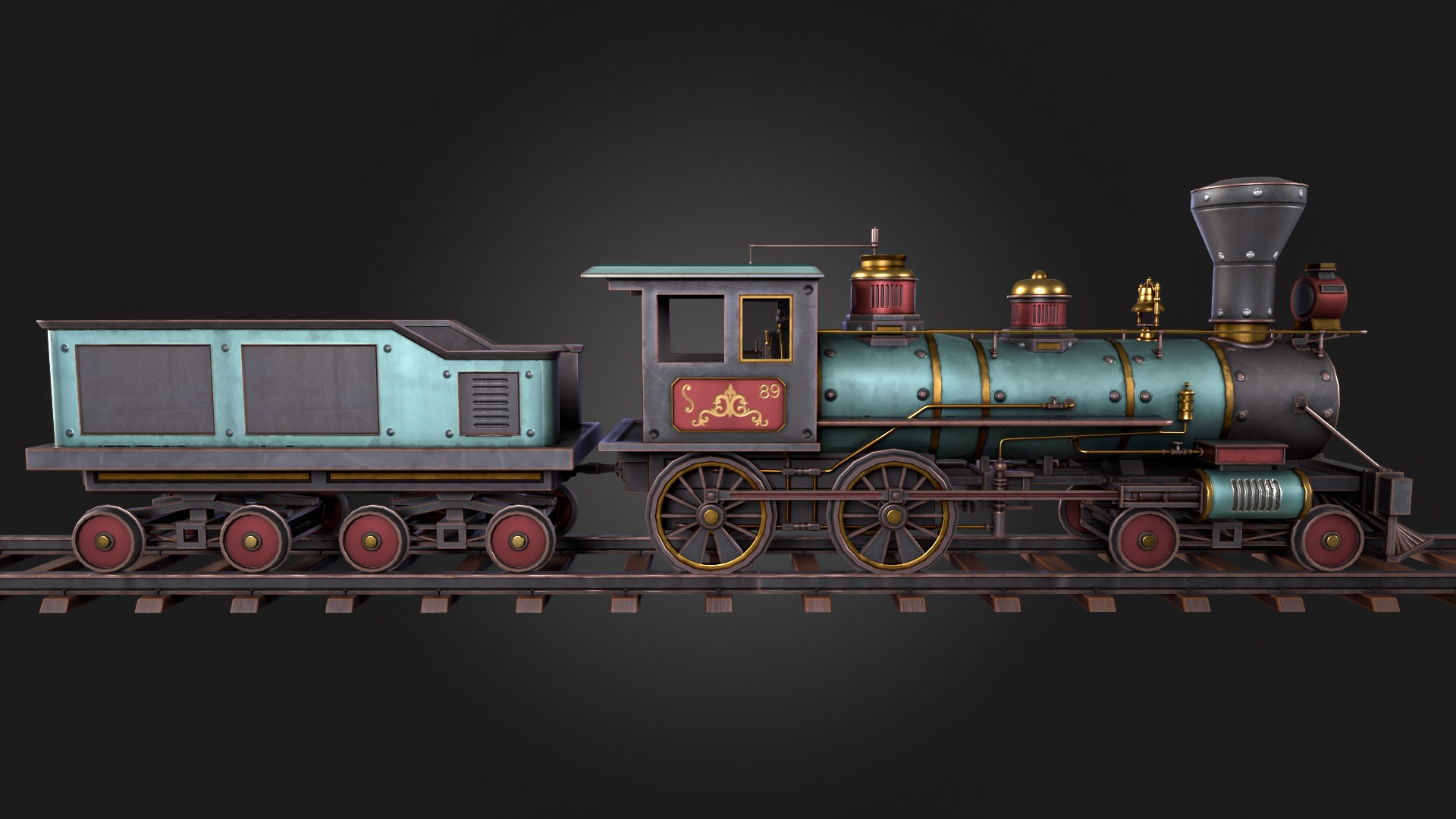 Steam Train 3D Model - TurboSquid 2262880