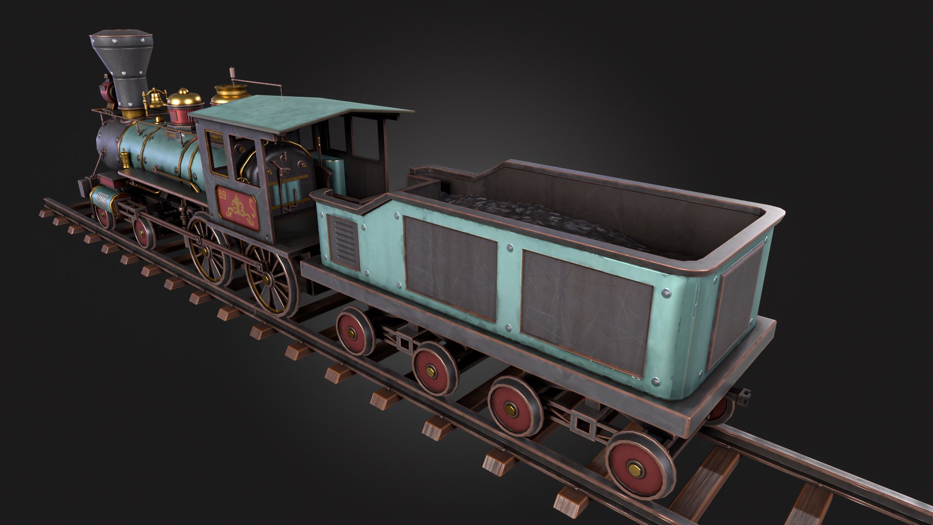 Steam Train 3D Model - TurboSquid 2262880