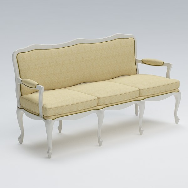 3d sofa old fashioned model