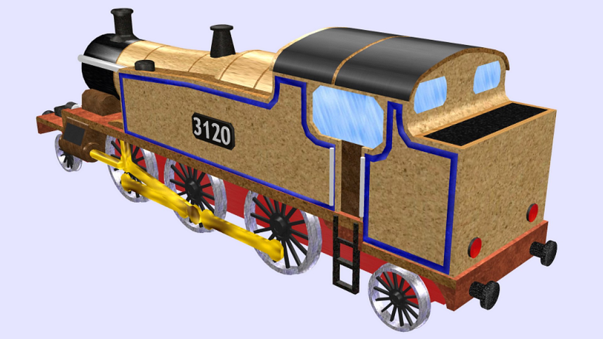 Steam locomotive gwr 3120 3D model - TurboSquid 1707684