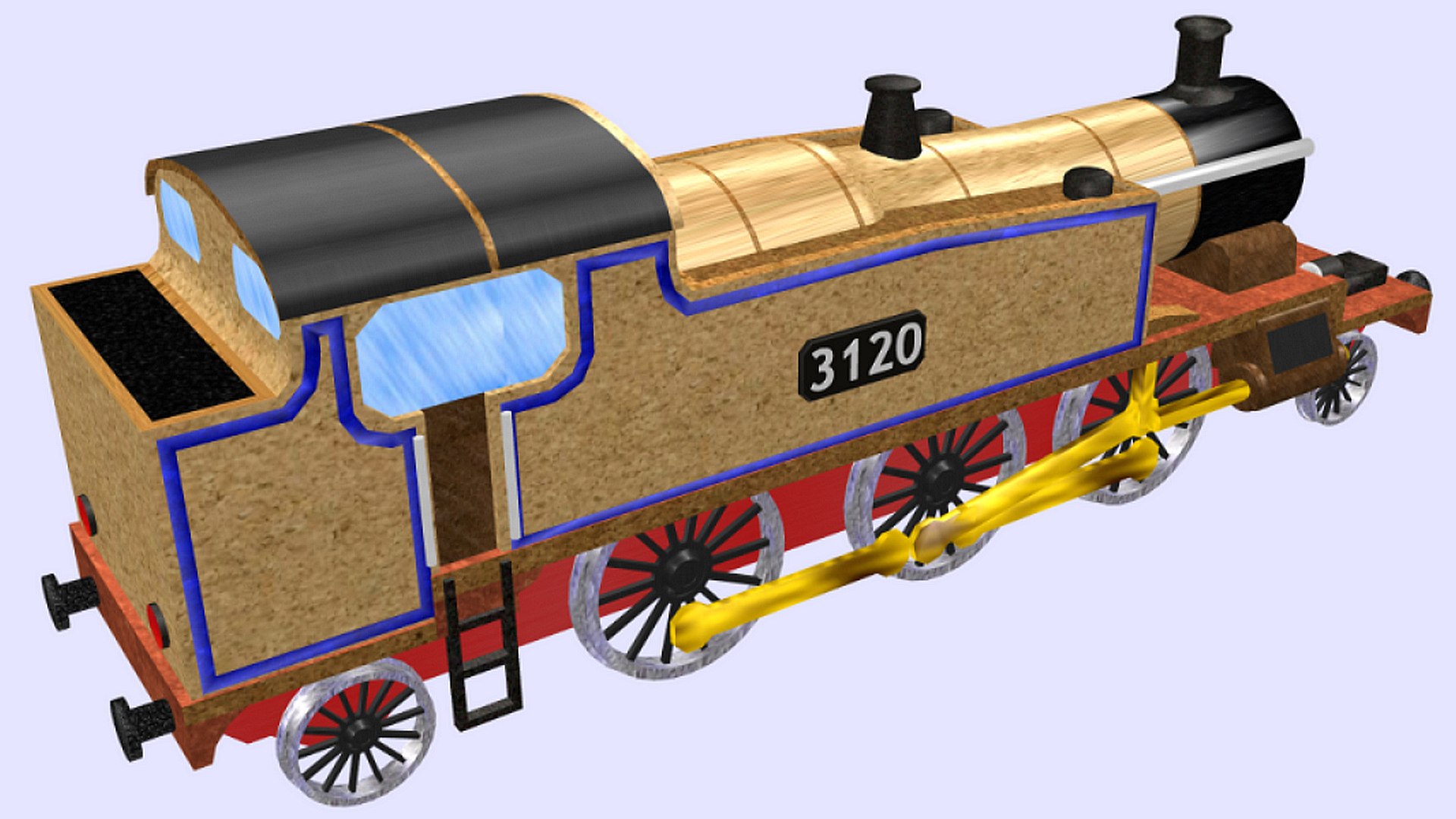 Steam locomotive gwr 3120 3D model - TurboSquid 1707684