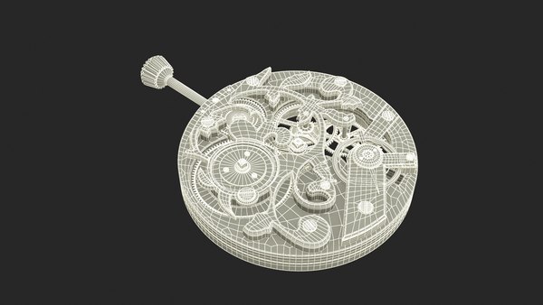 modelo 3d Mecanismo de movimiento de reloj vintage preparado para Maya ...