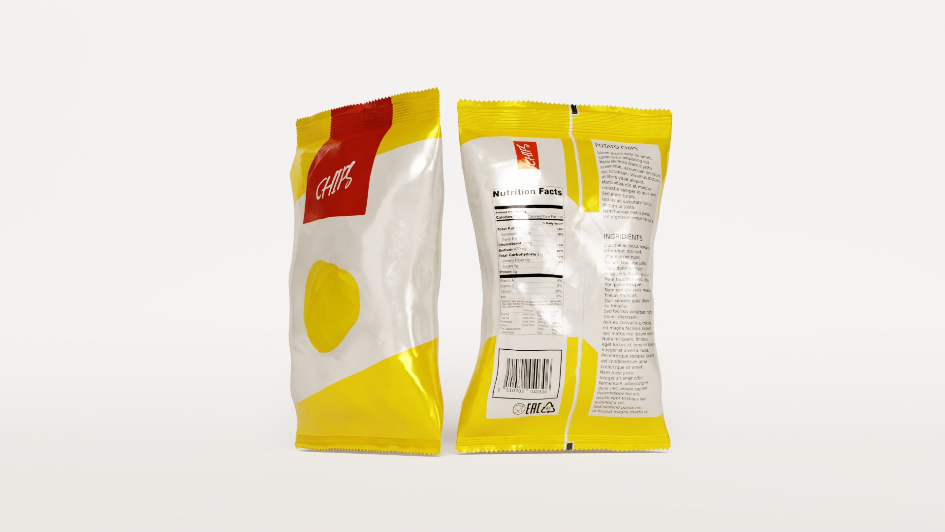 Chips Bag v2 3D - TurboSquid 1806595