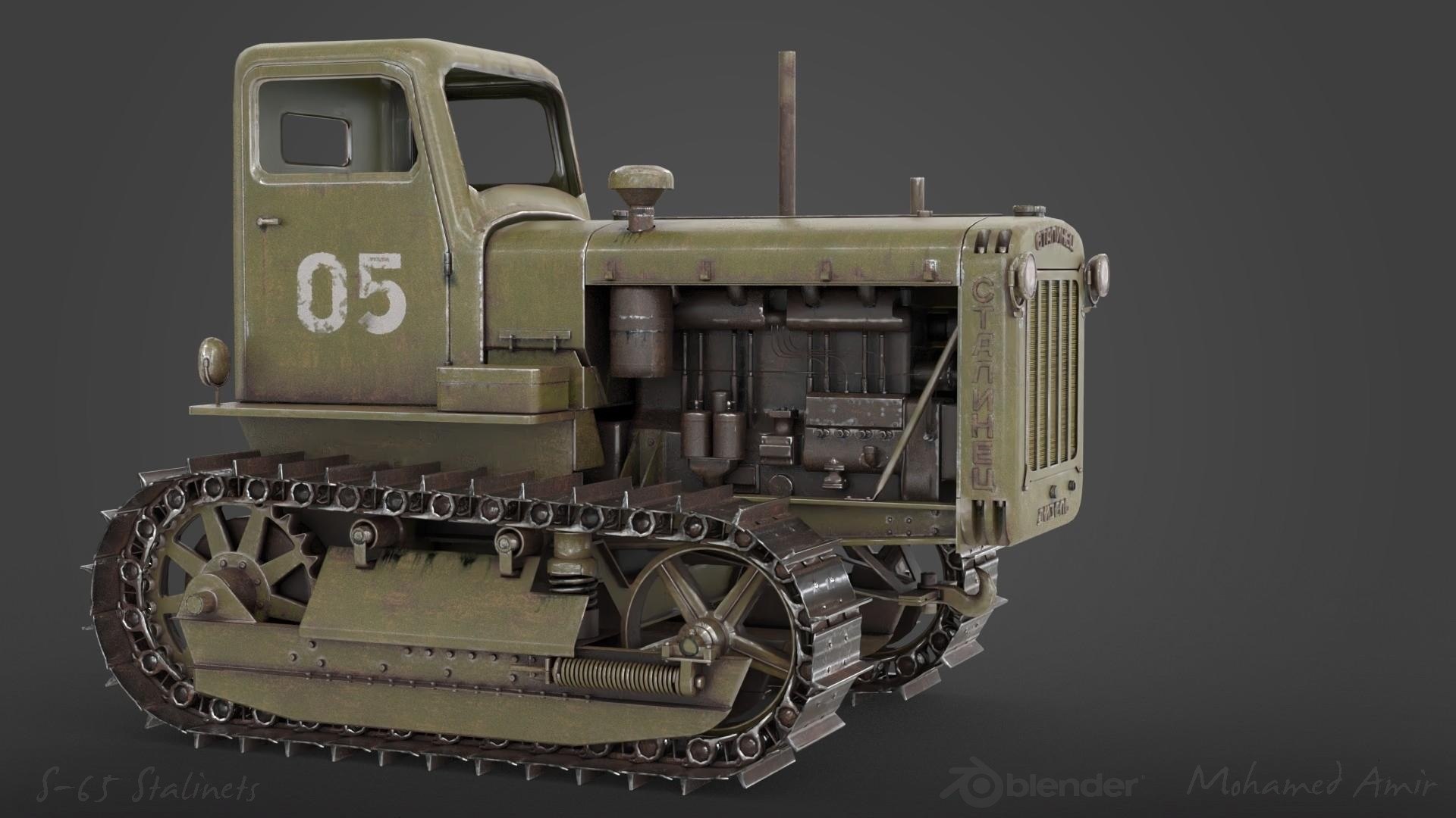 S-65 Stalinets tractor model - TurboSquid 2115947