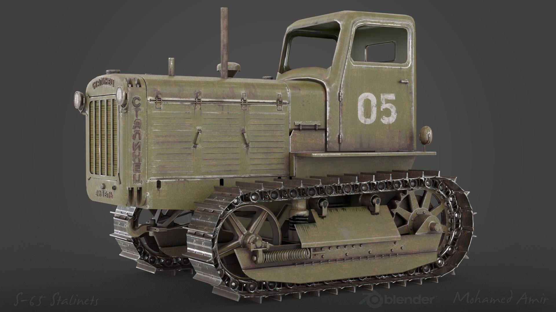 S-65 Stalinets tractor model - TurboSquid 2115947