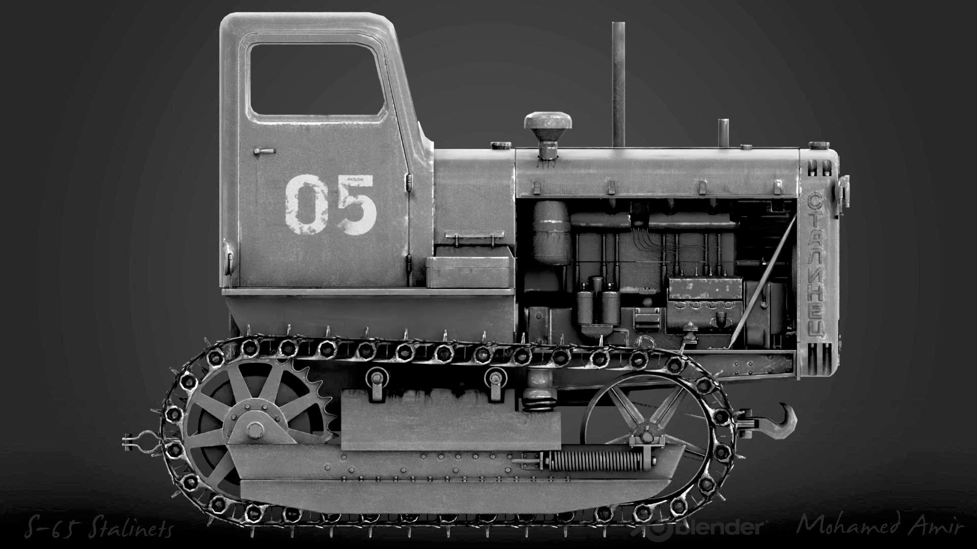 S-65 Stalinets tractor model - TurboSquid 2115947