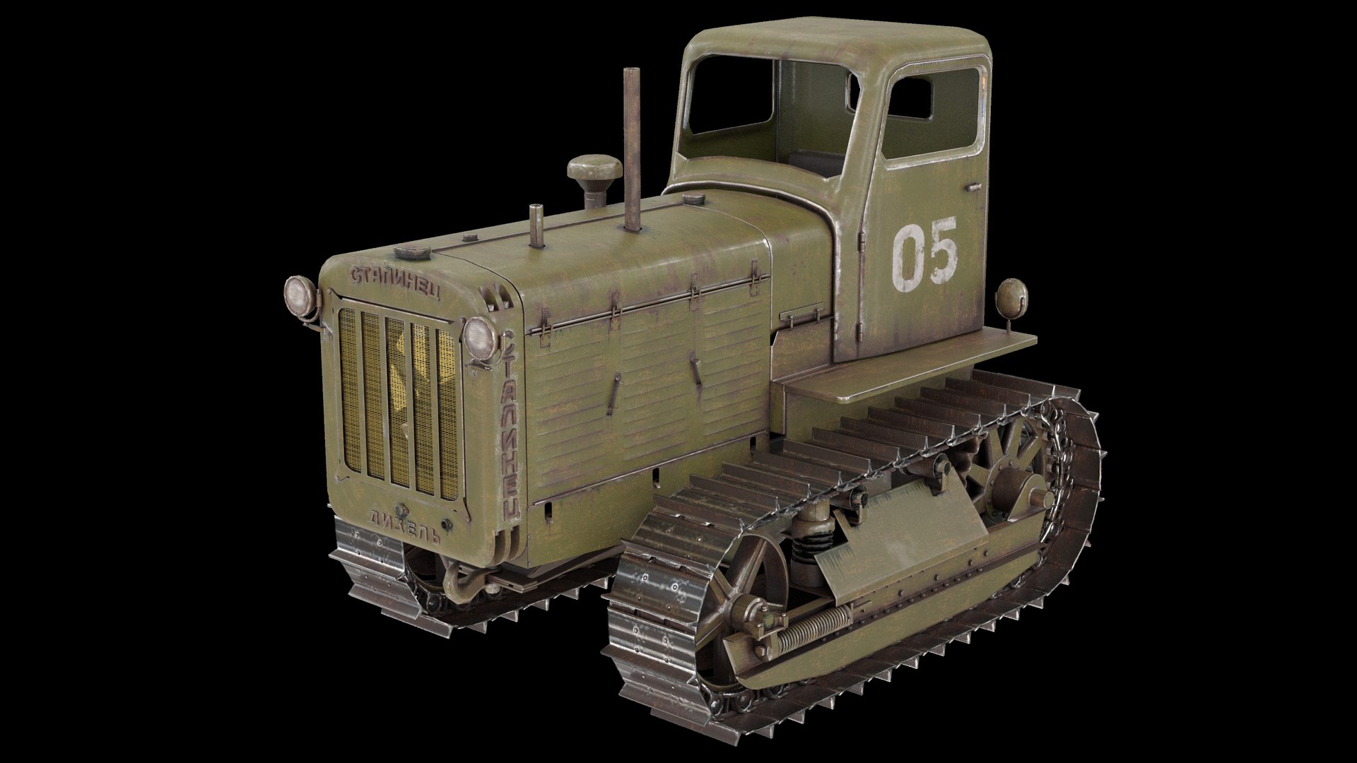 S-65 Stalinets tractor model - TurboSquid 2115947