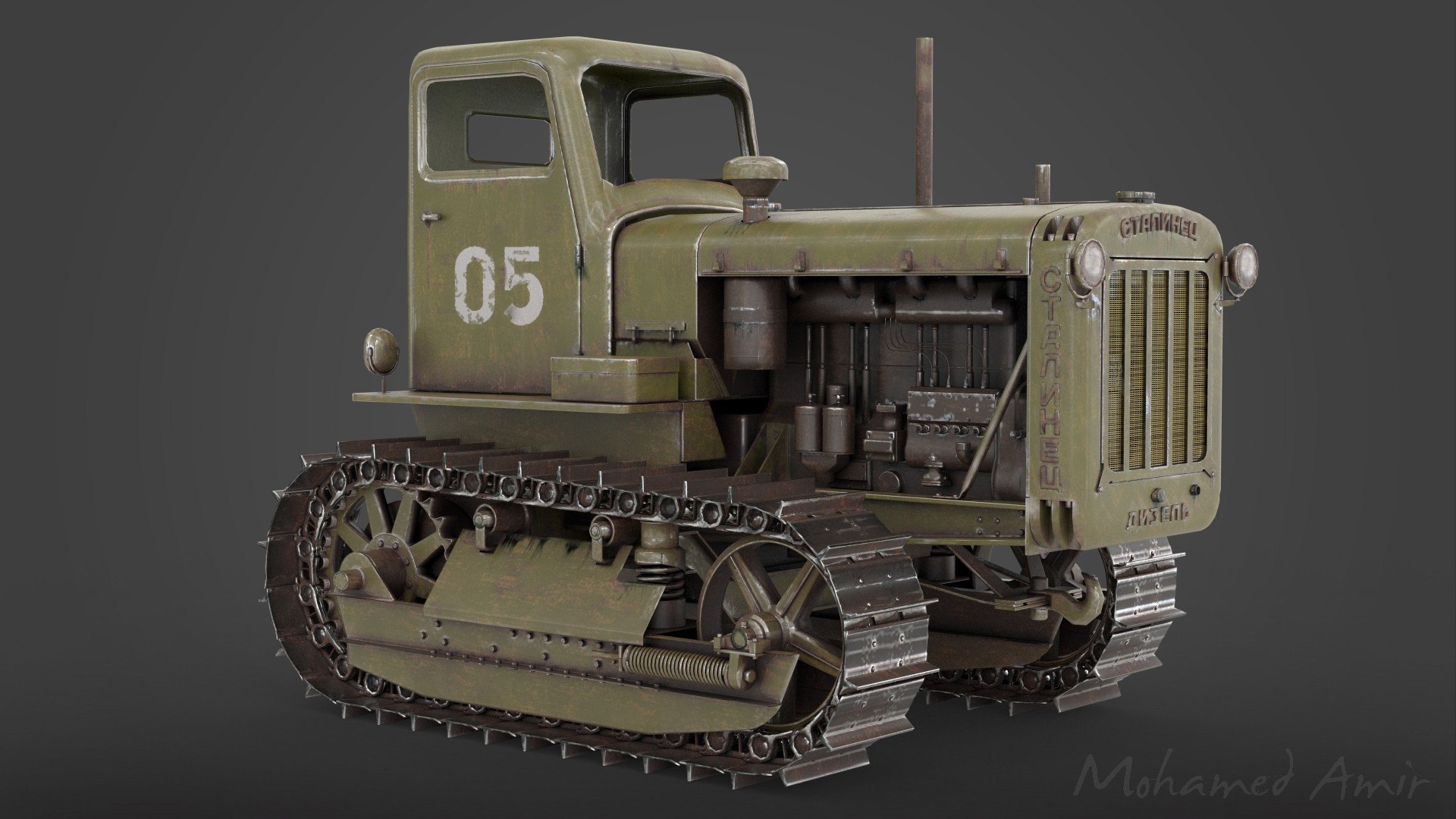 S-65 Stalinets tractor model - TurboSquid 2115947