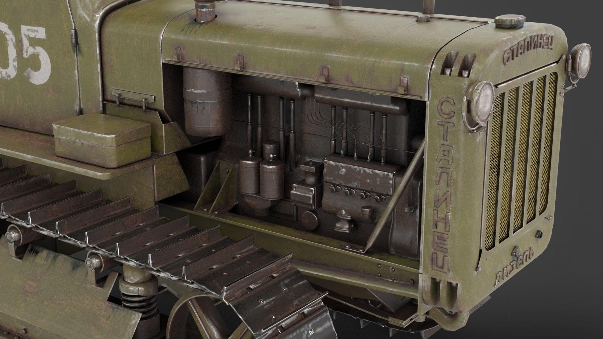 S-65 Stalinets tractor model - TurboSquid 2115947