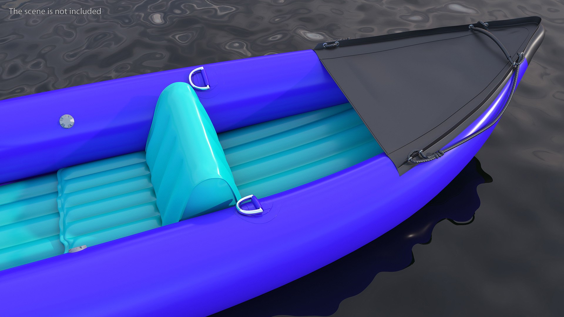 3D Inflatable Kayak With Paddle Model - TurboSquid 2216637