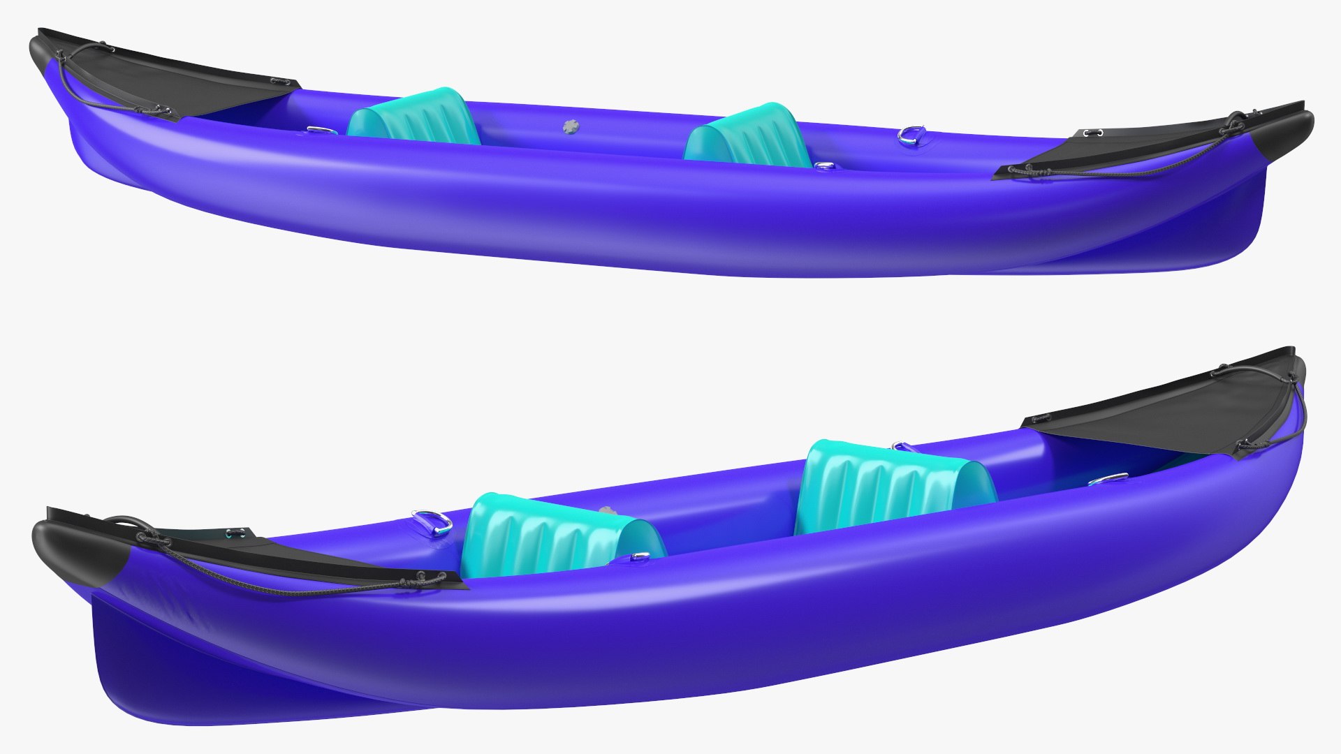 3D Inflatable Kayak With Paddle Model - TurboSquid 2216637