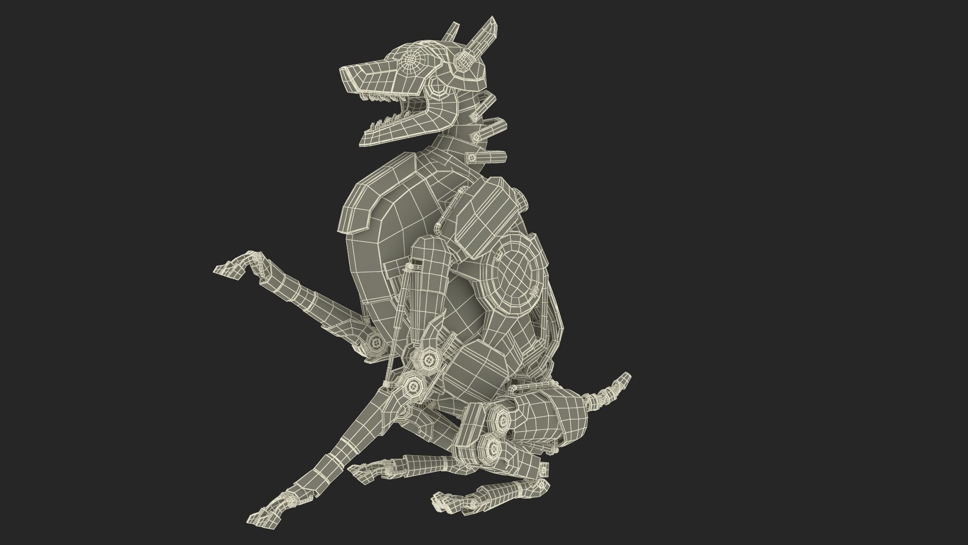 3D Futuristic Police Robot Dog Rigged For Cinema 4D - TurboSquid 2319955