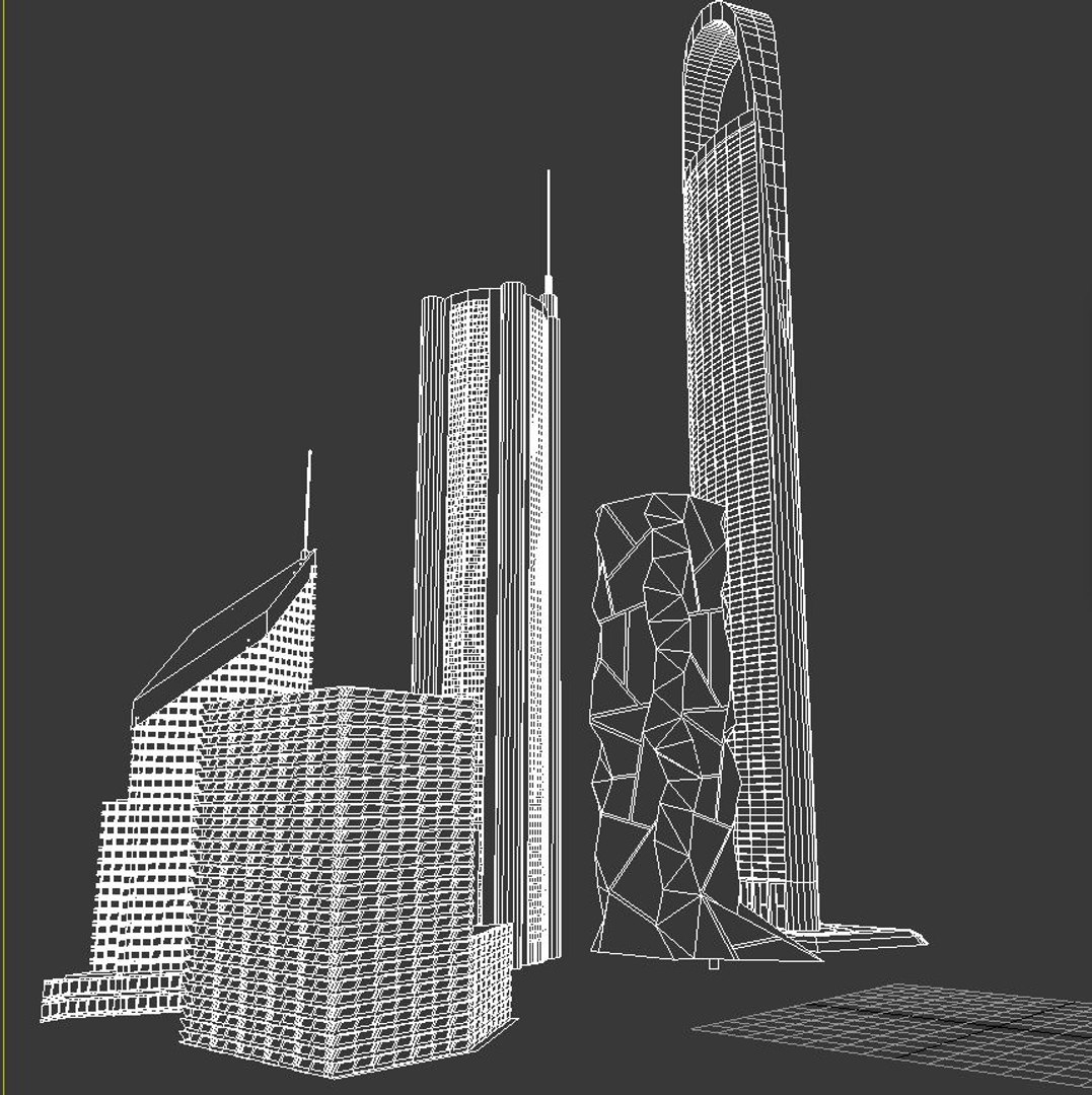 Highrise Buildings Skyscrapers 3d Max