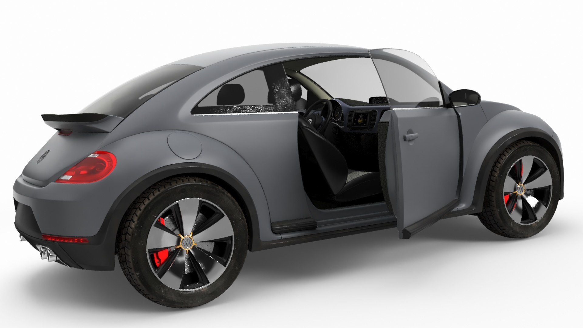 Volkswagen Beetle Modern Car Simplified 3D Model - TurboSquid 2349248