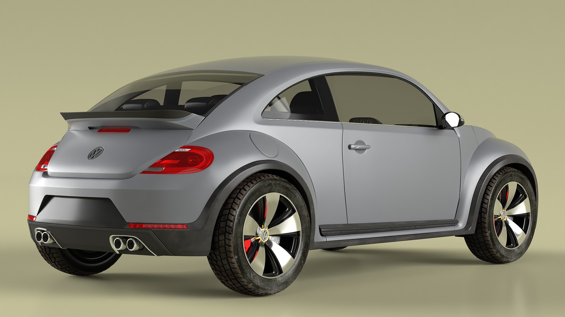 Volkswagen Beetle Modern Car Simplified 3D Model - TurboSquid 2349248