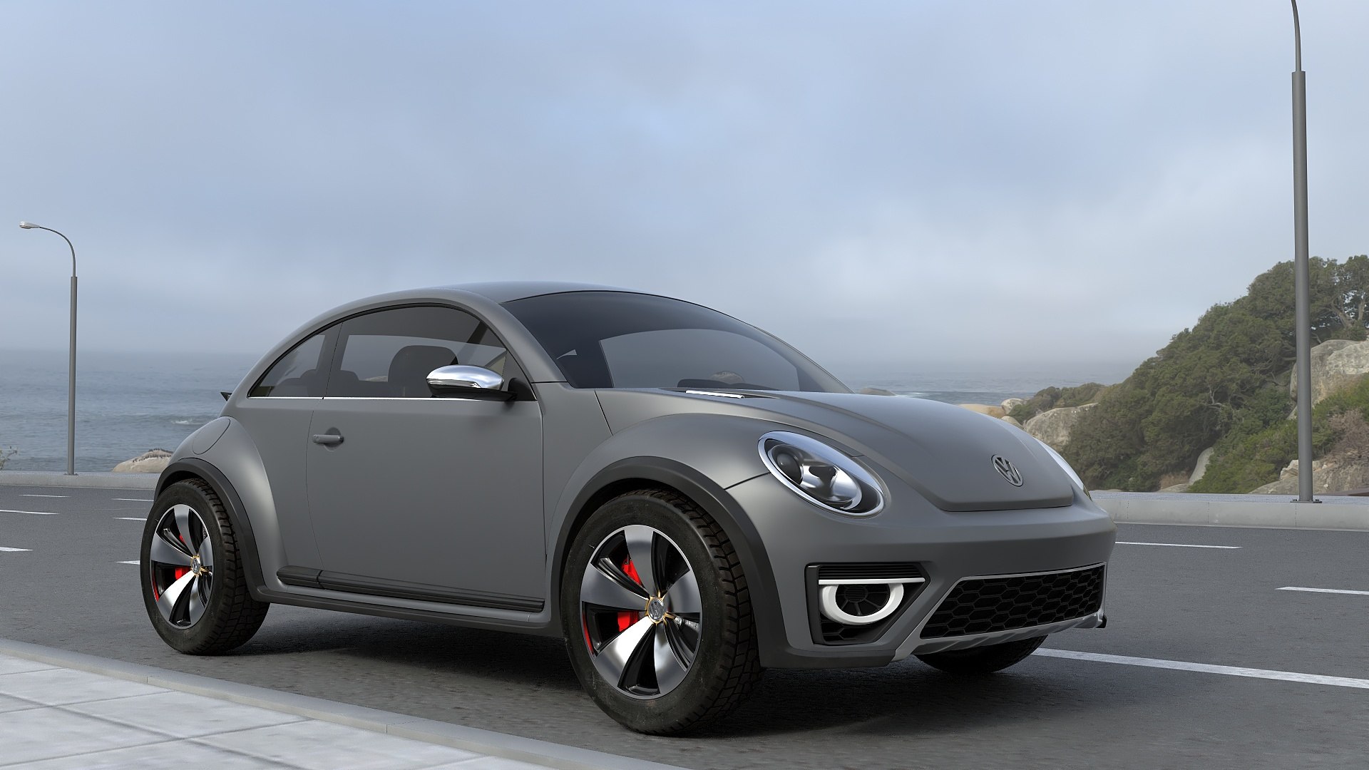 Volkswagen Beetle Modern Car Simplified 3D Model - TurboSquid 2349248