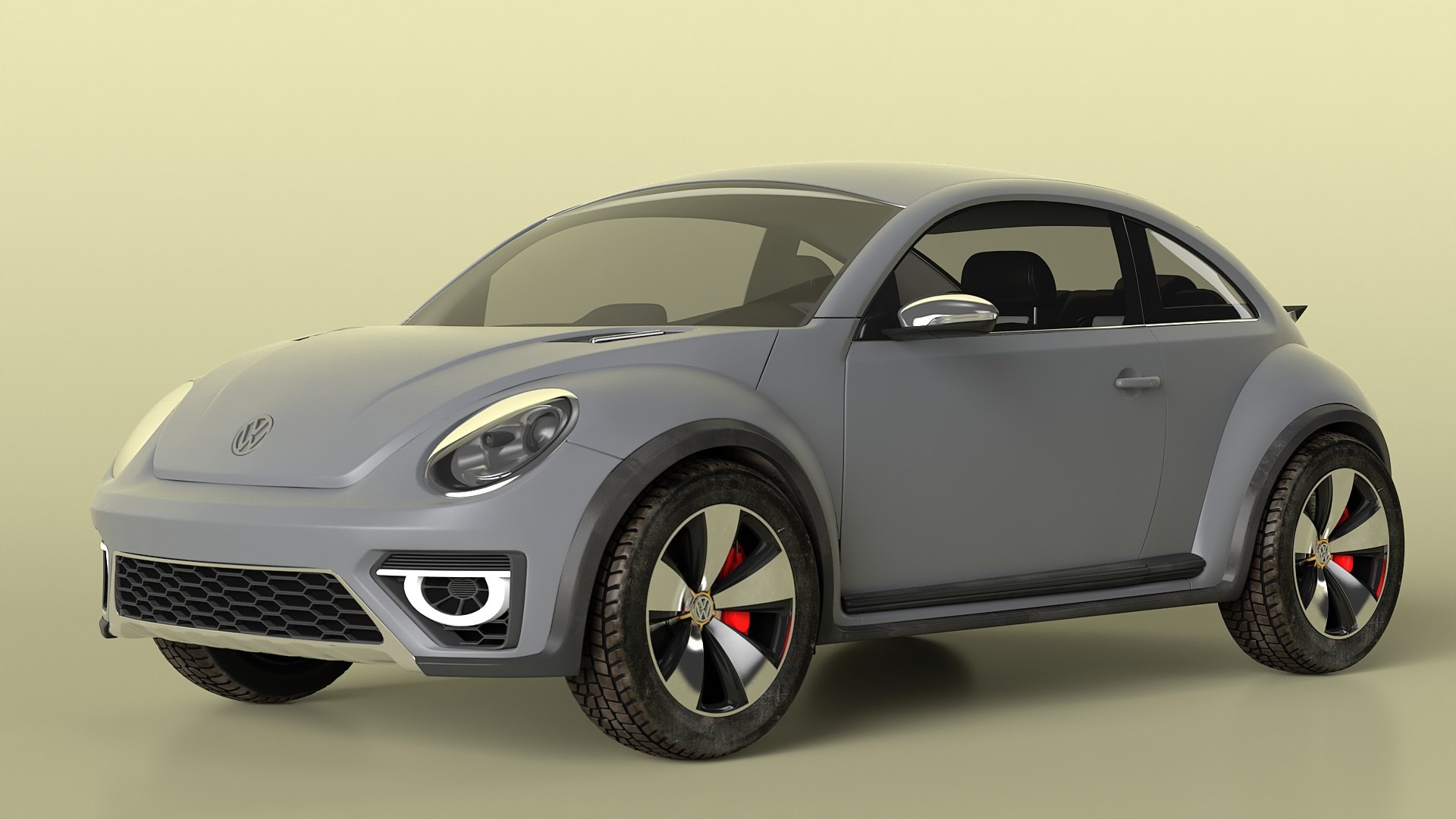 Volkswagen Beetle Modern Car Simplified 3D Model - TurboSquid 2349248