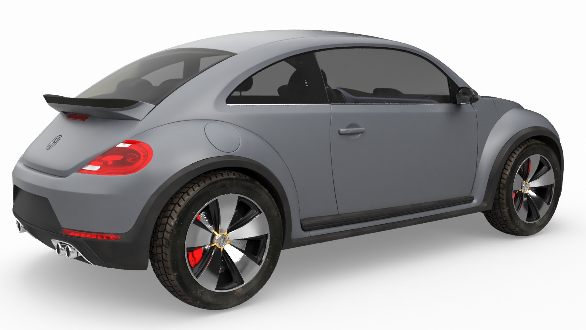 Volkswagen Beetle Modern Car Simplified 3D Model - TurboSquid 2349248