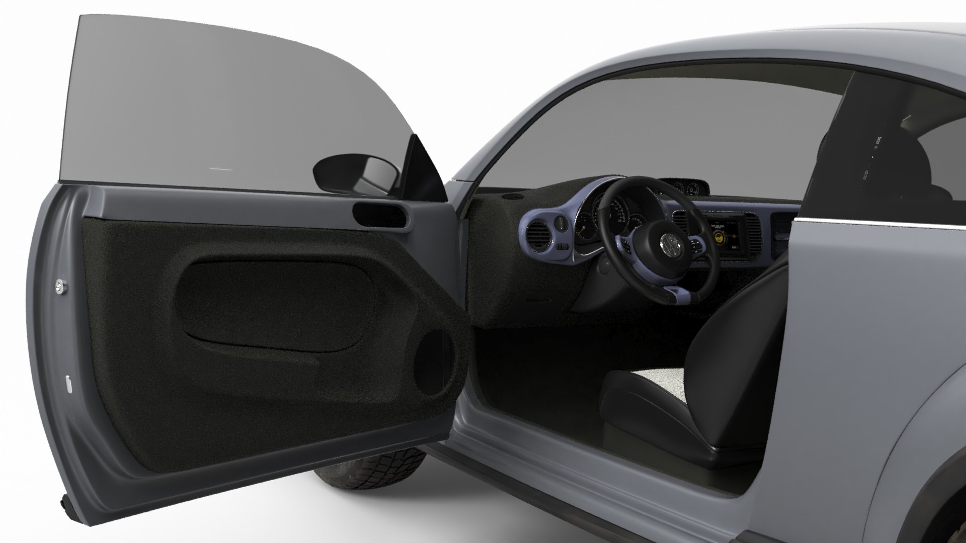 Volkswagen Beetle Modern Car Simplified 3D Model - TurboSquid 2349248