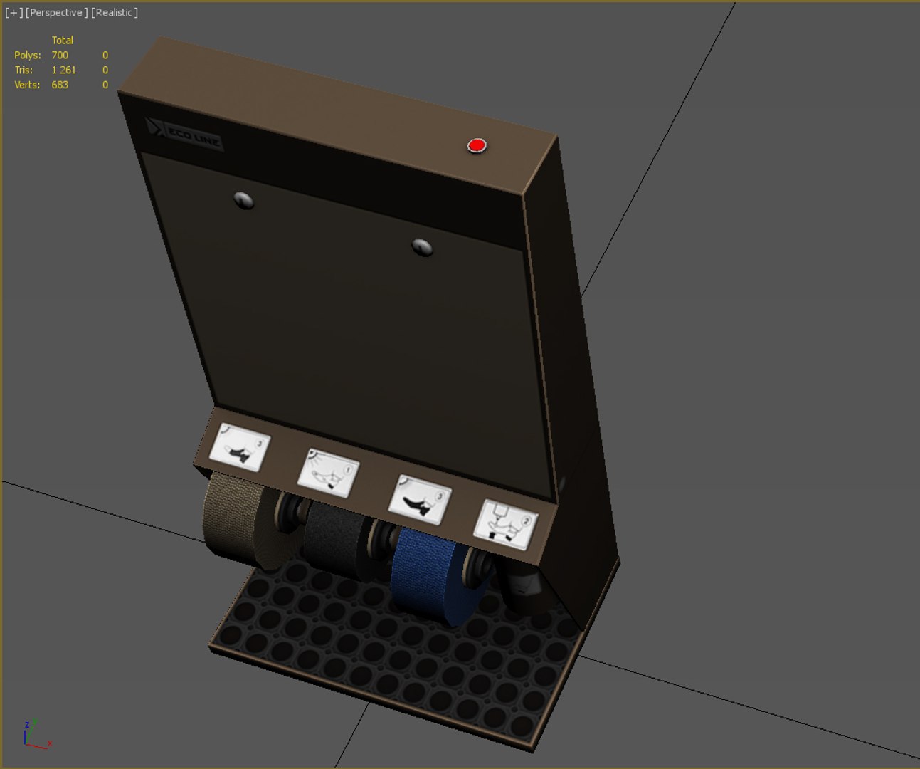 3d shoe machine model