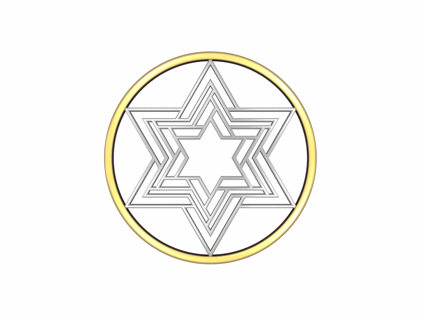 Star david circle 3D - TurboSquid 1429456