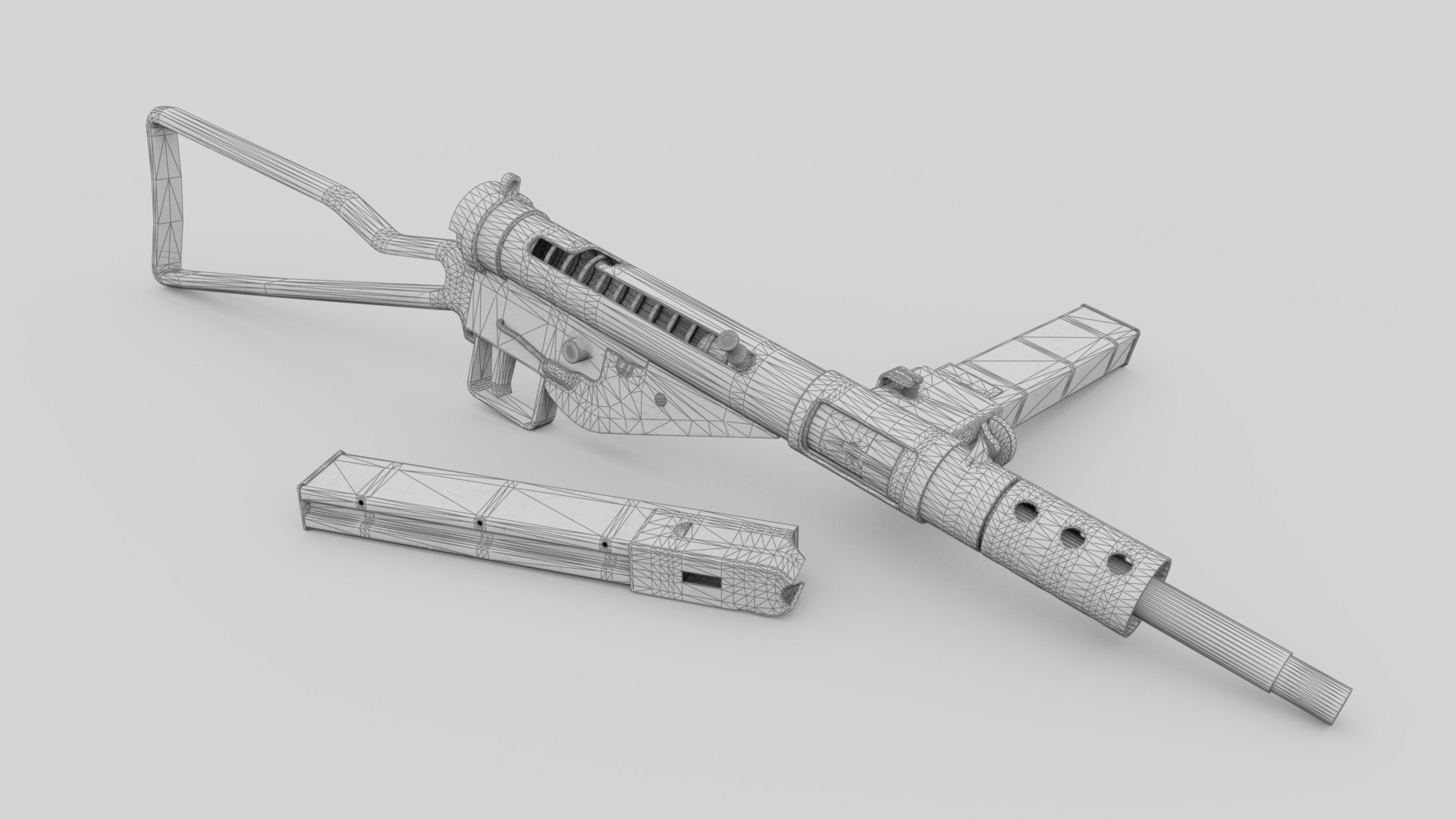 3D Sten MKII Submachinegun - PBR Midpoly - TurboSquid 2012505