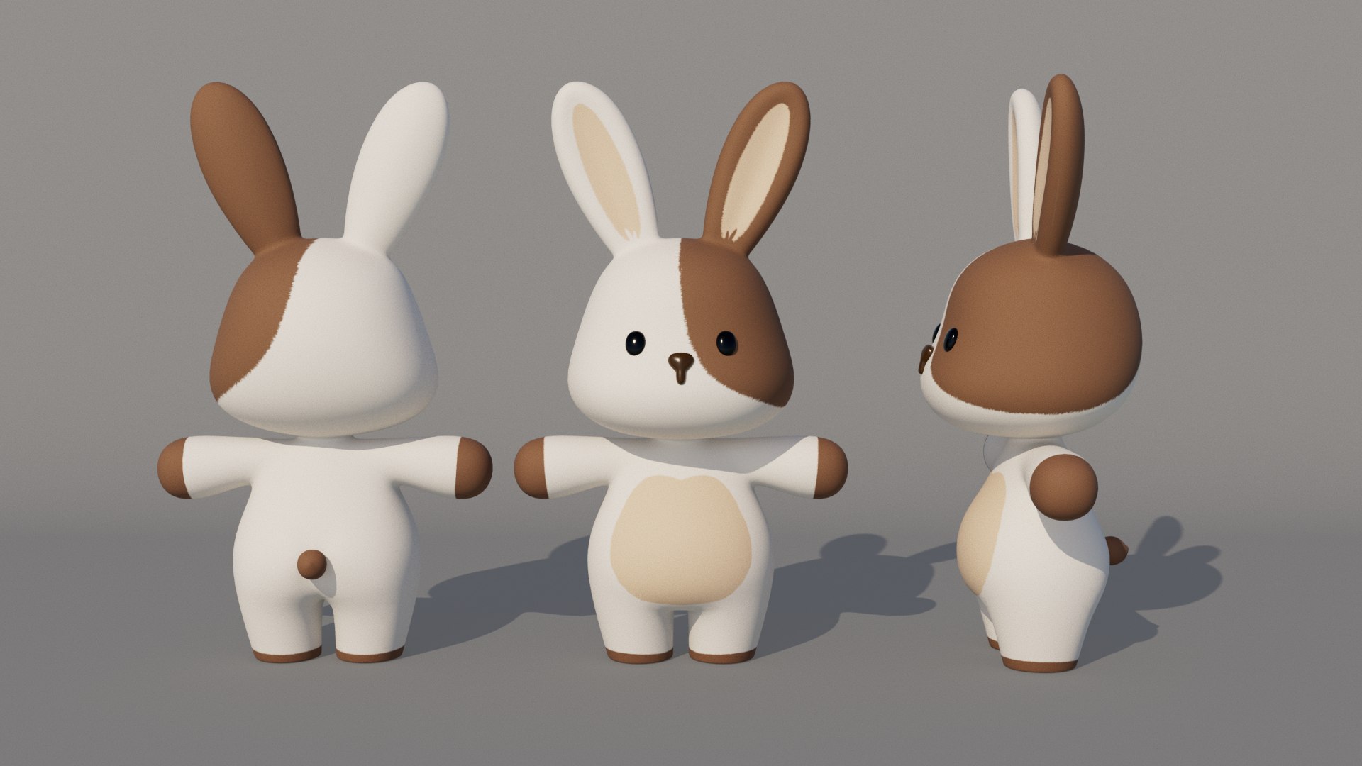 3D Rigged Cartoon Rabbit Model - TurboSquid 2178636
