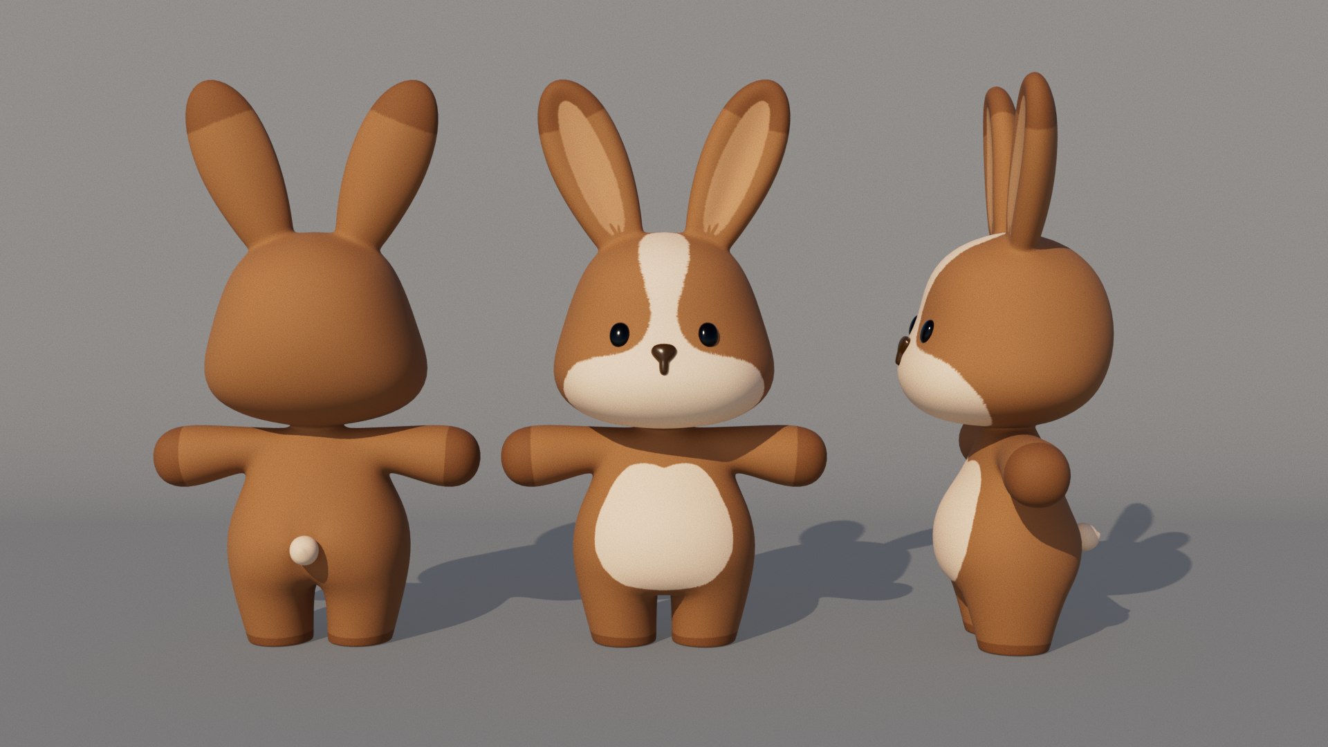 3D Rigged Cartoon Rabbit Model - TurboSquid 2178636