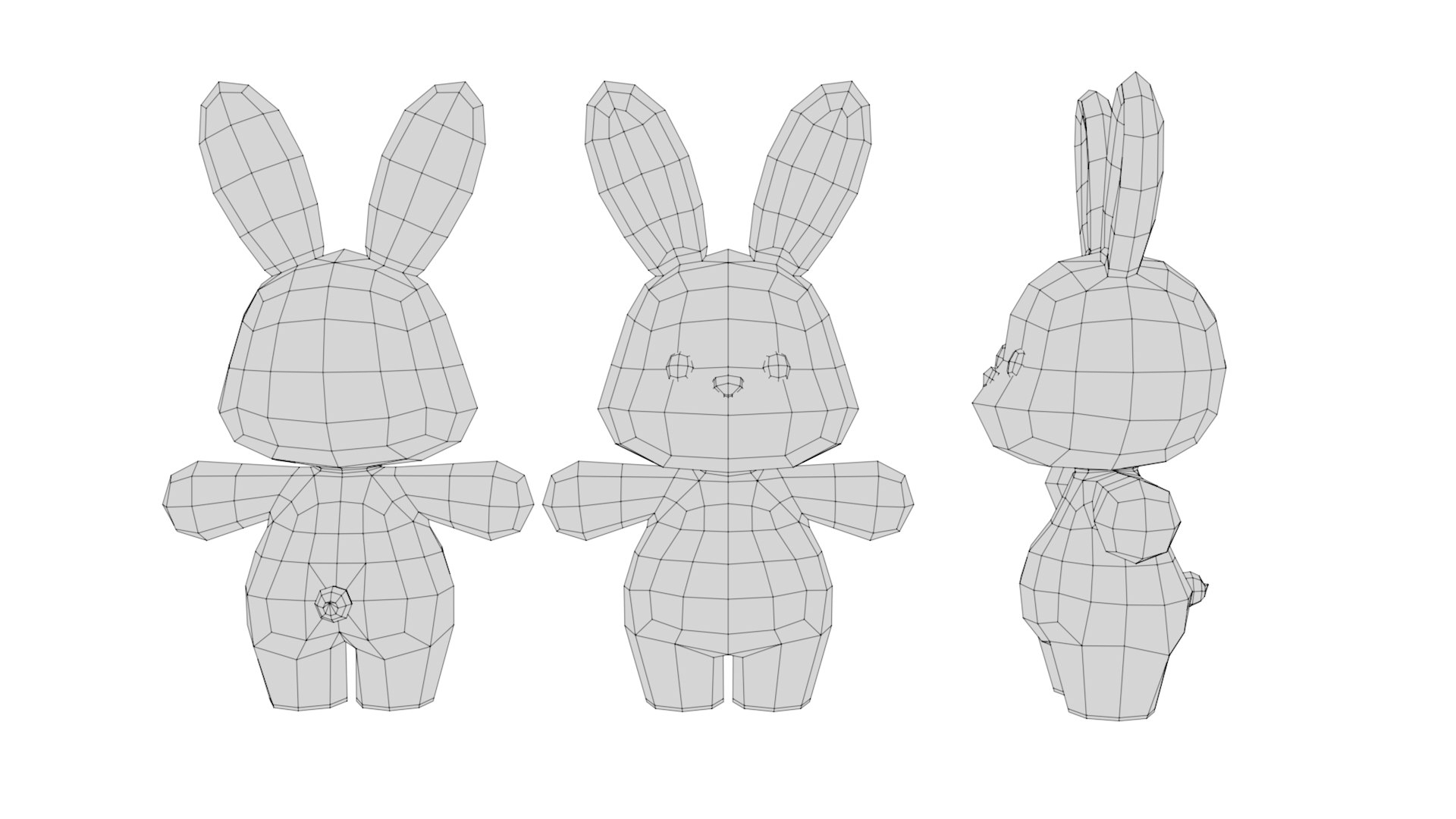 3D Rigged Cartoon Rabbit Model - TurboSquid 2178636