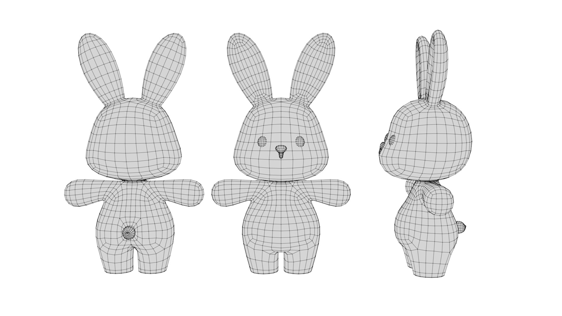3D Rigged Cartoon Rabbit Model - TurboSquid 2178636