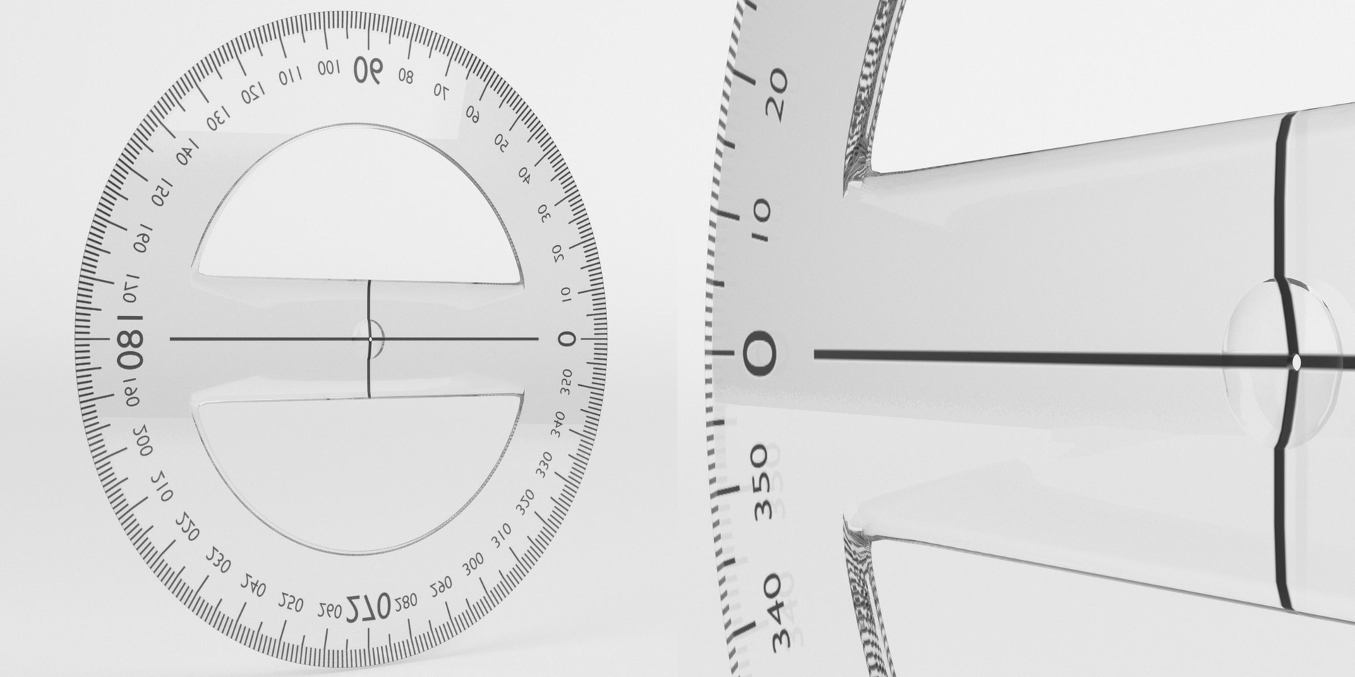 Circular protractor 3D model - TurboSquid 1542590