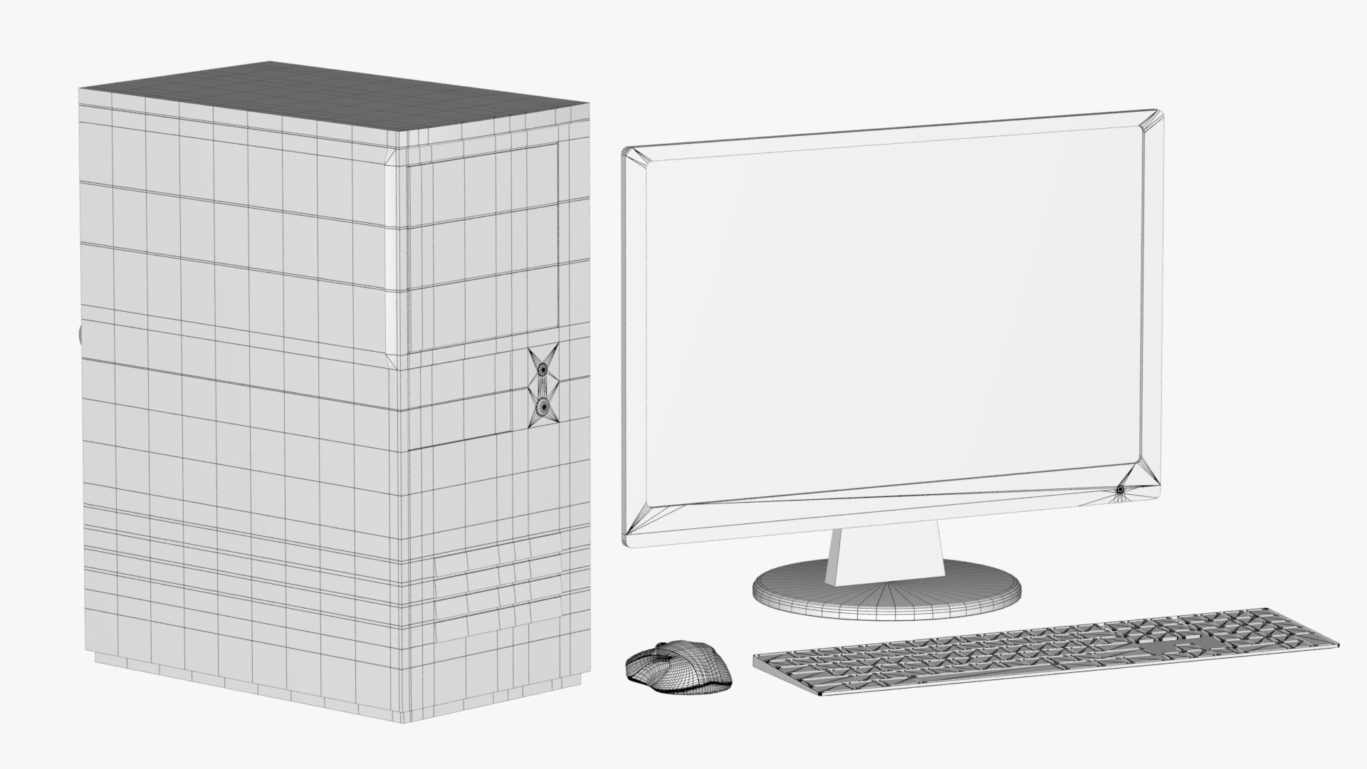 3D model Old Dusty and Rusty desktop computer and monitor - TurboSquid ...