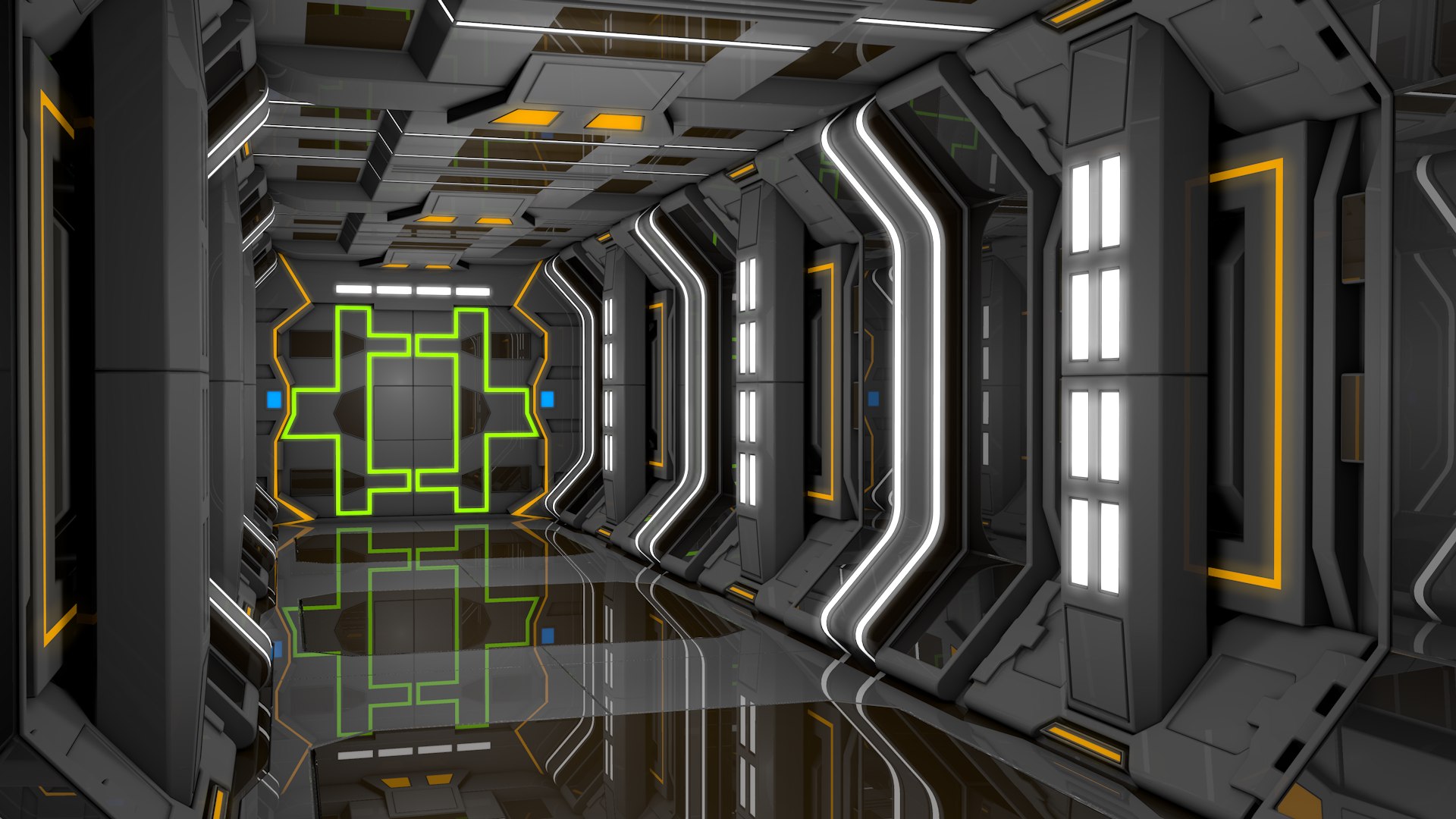 Sci Fi Corridor 3D Model - TurboSquid 1832571