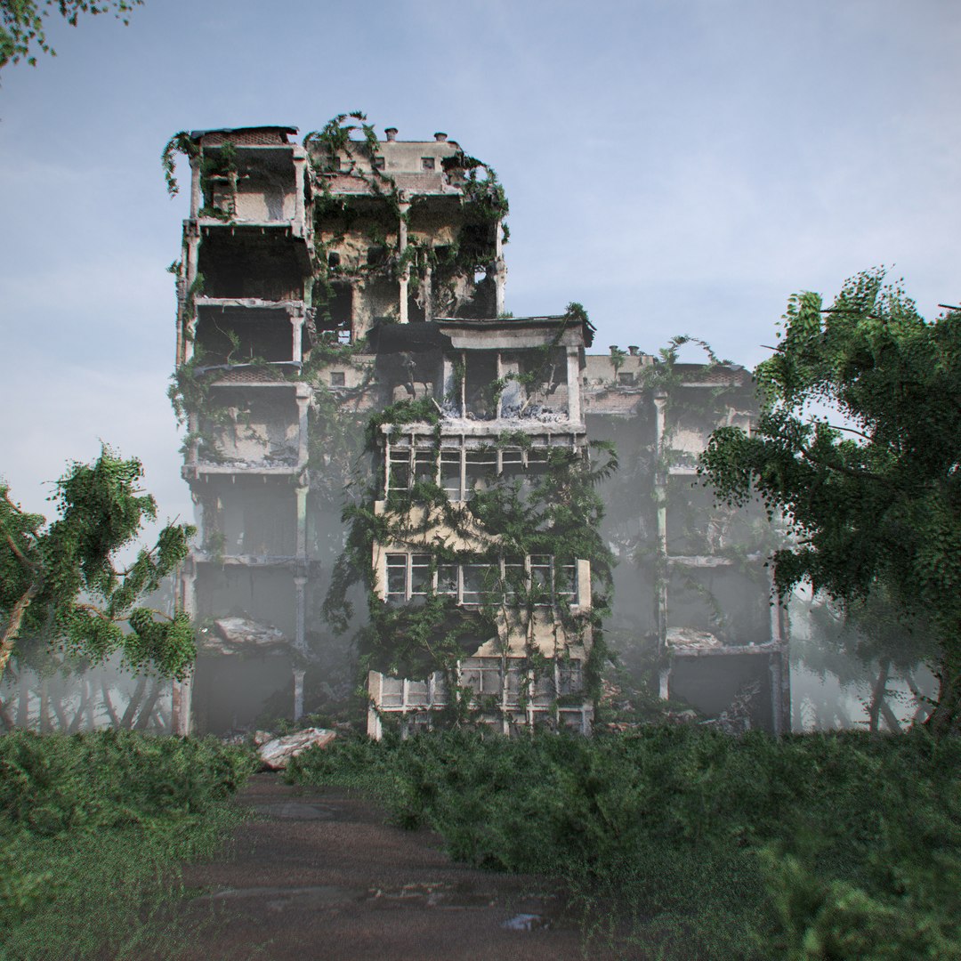 Apocalyptic Buildings Pack 3D Model - TurboSquid 2283085