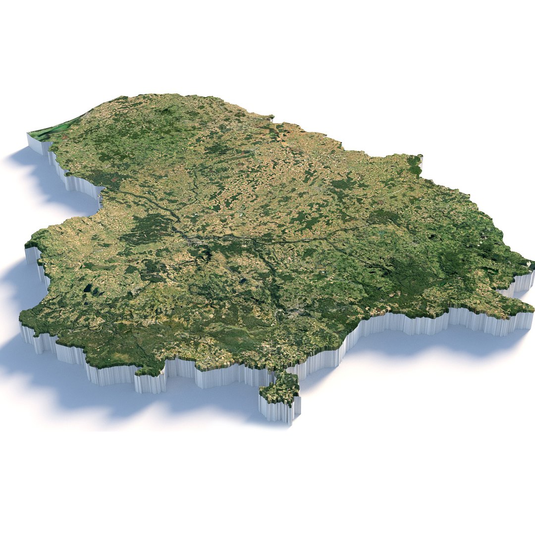 Lithuania Lietuva Terrain Map 3D Model - TurboSquid 2336518