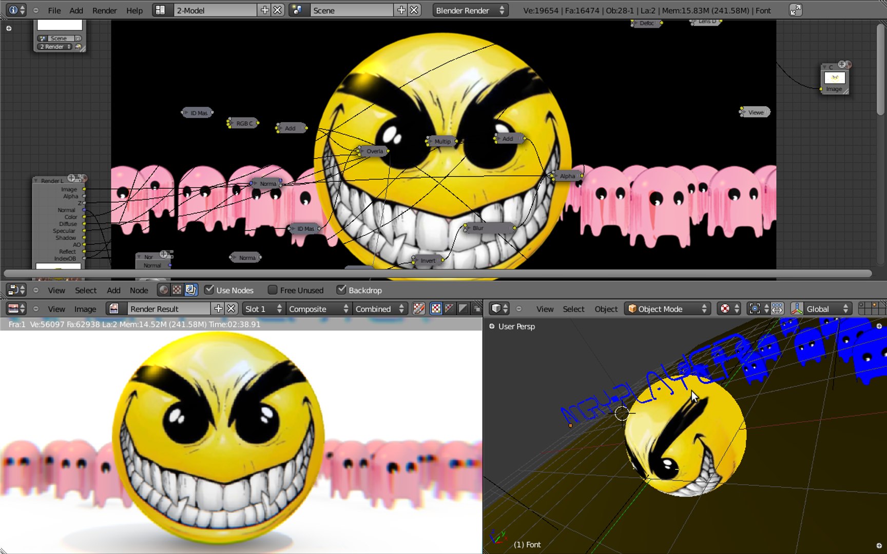 Free Compositing Pacman 3d Model