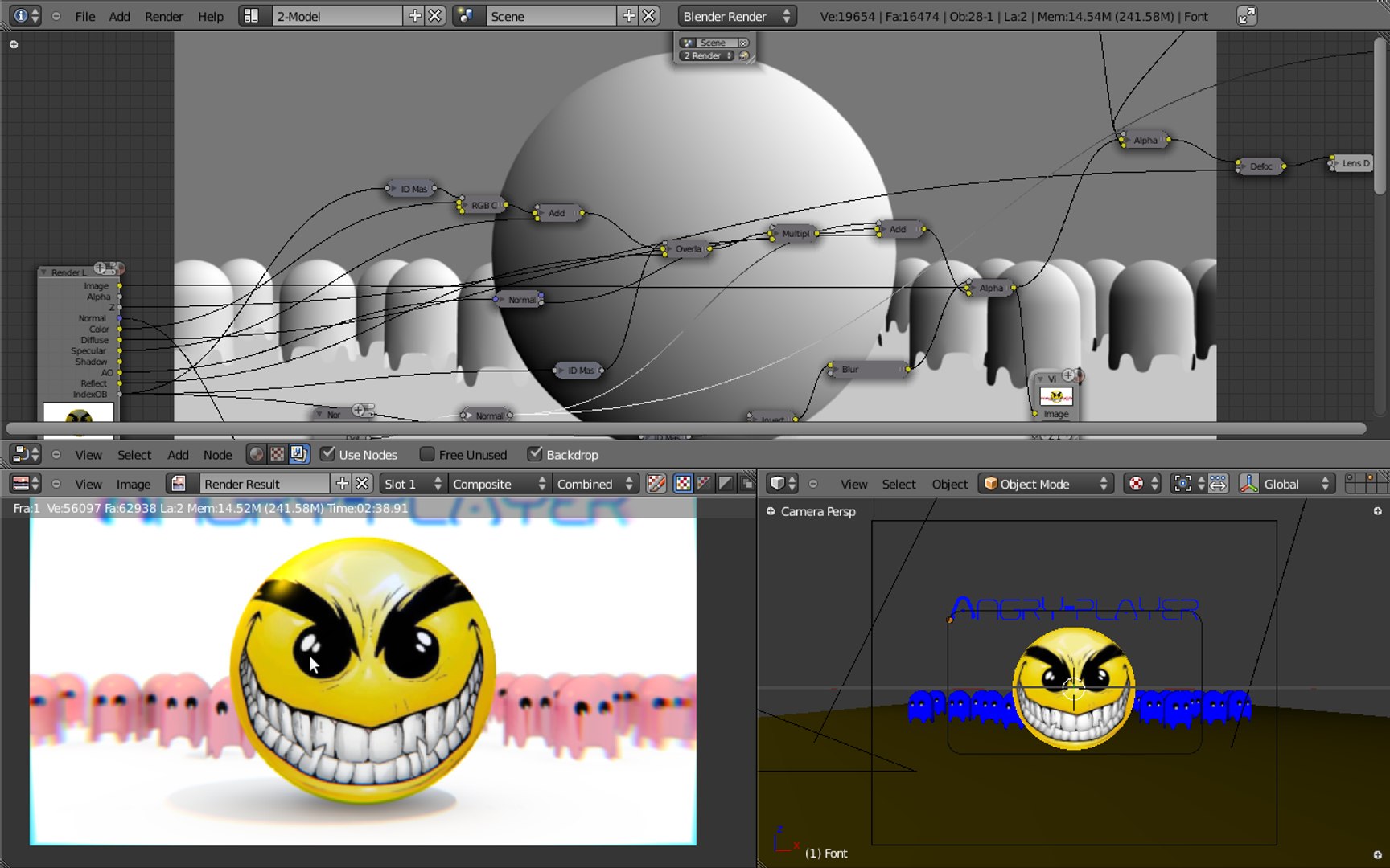 Free Compositing Pacman 3d Model