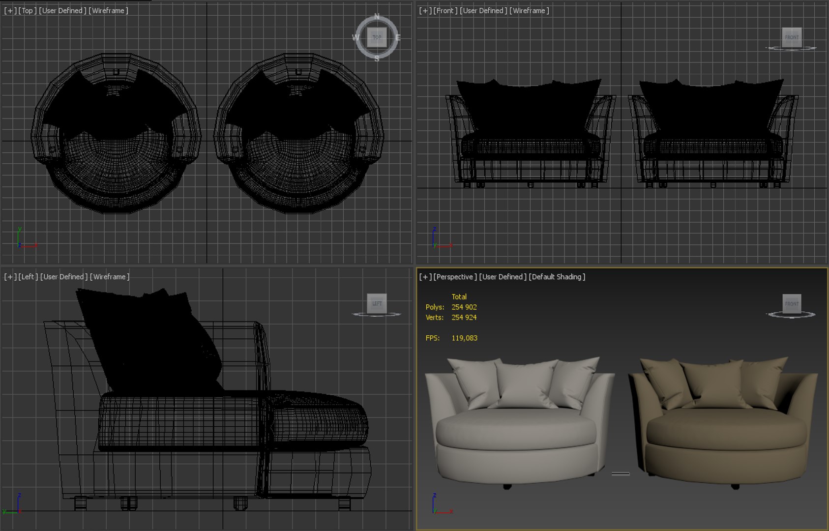 Cuddler chair 3D model - TurboSquid 1238398