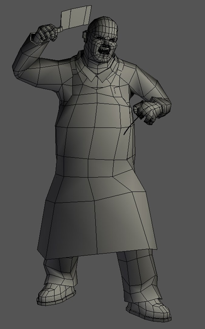 3d Zombie Butcher Model