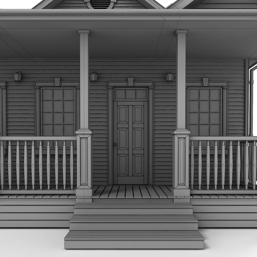 3D One-story Cottage 87 Model - TurboSquid 1484020