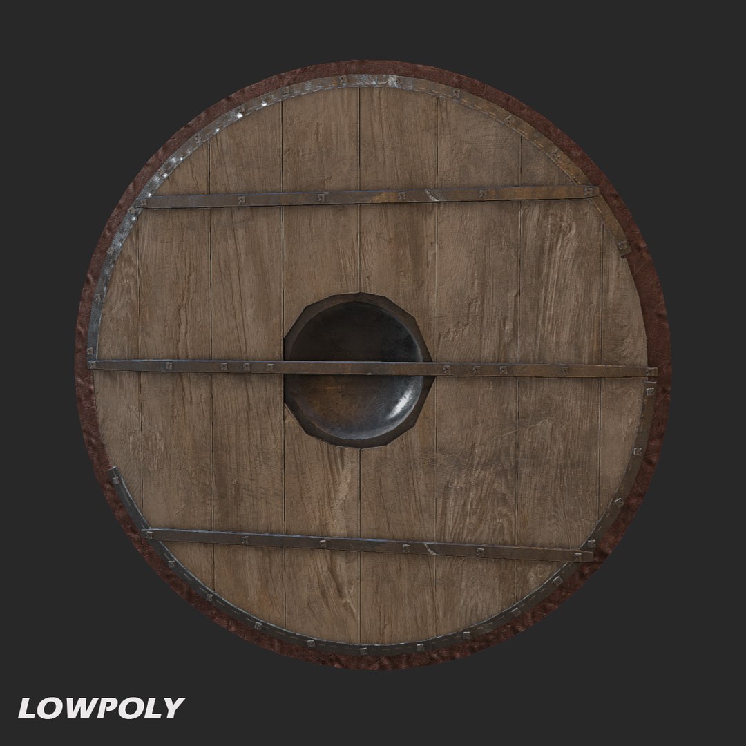 3d viking shield gokstad