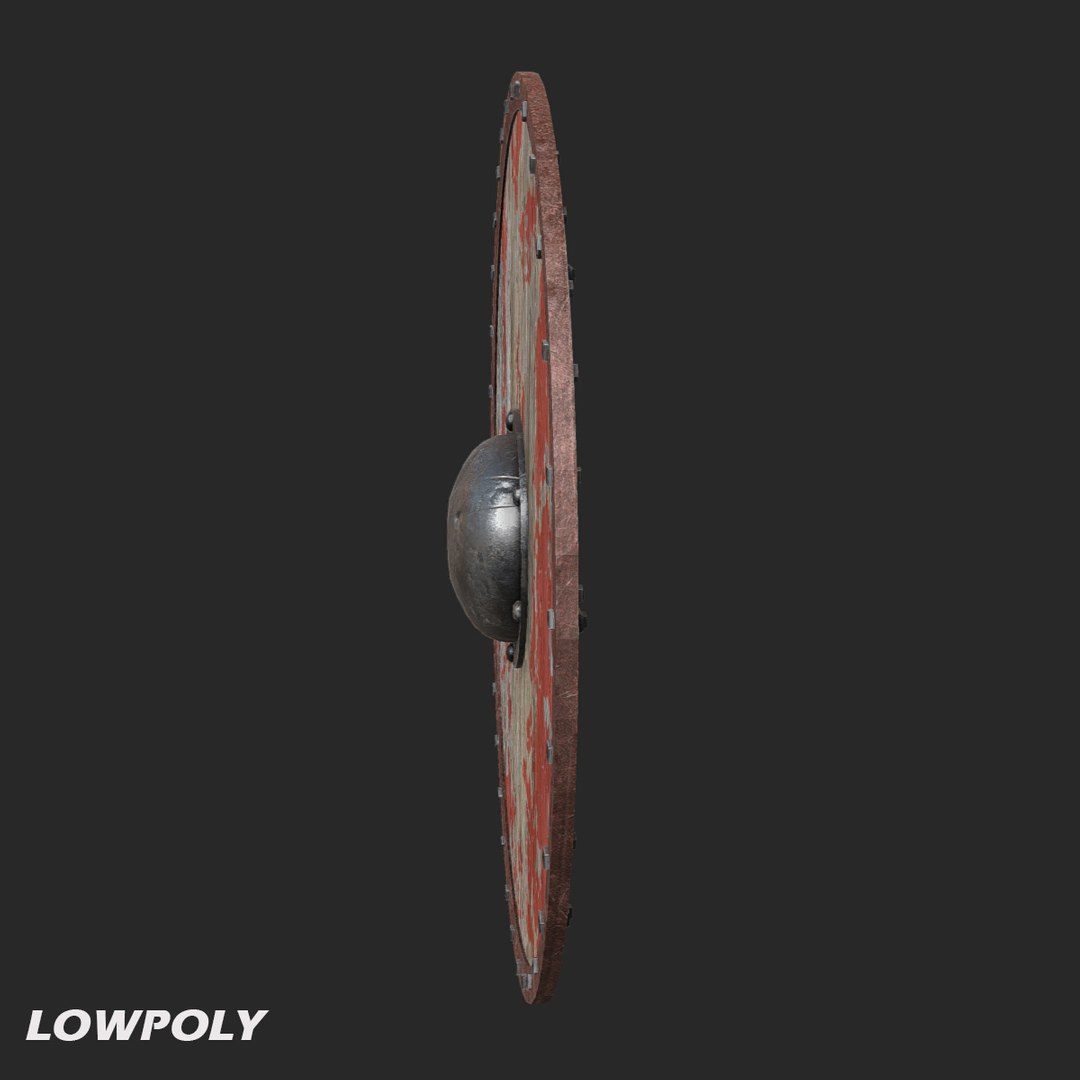 3d viking shield gokstad