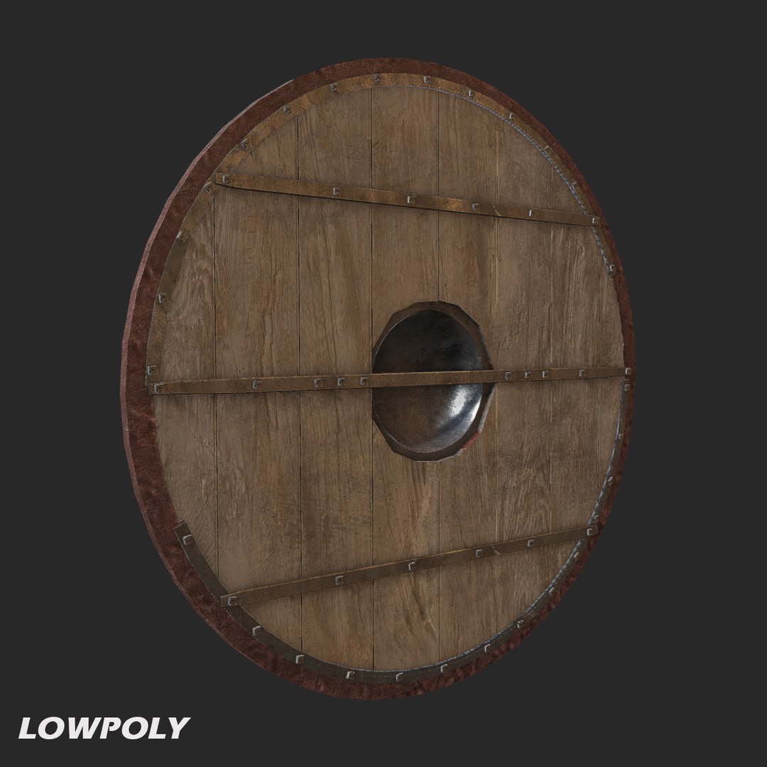 3d viking shield gokstad