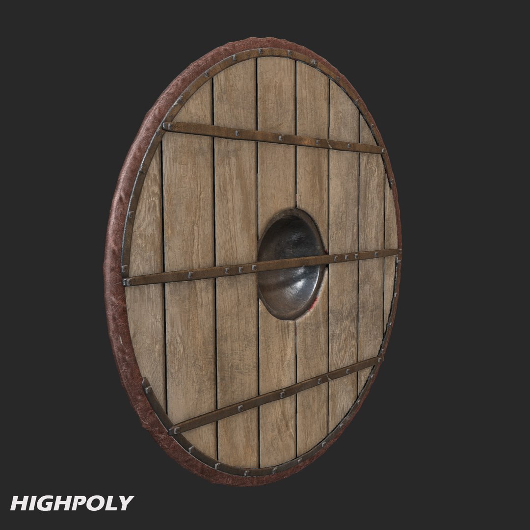 3d viking shield gokstad