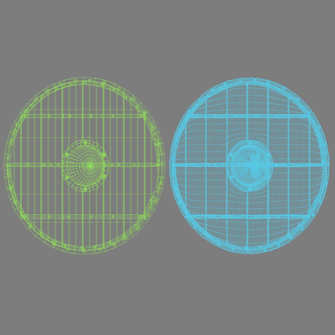 3d viking shield gokstad