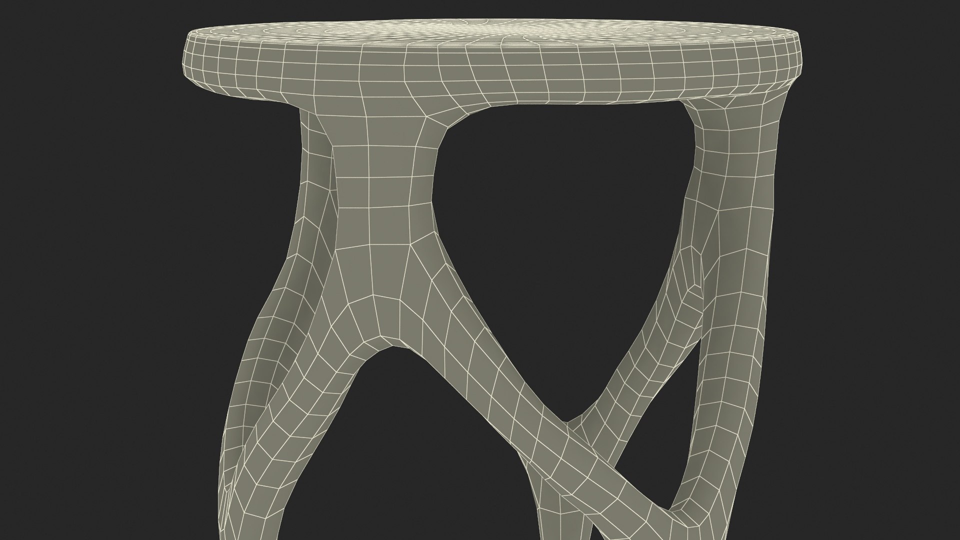 Three Legs Modern Table Light Wood 3D - TurboSquid 2003425