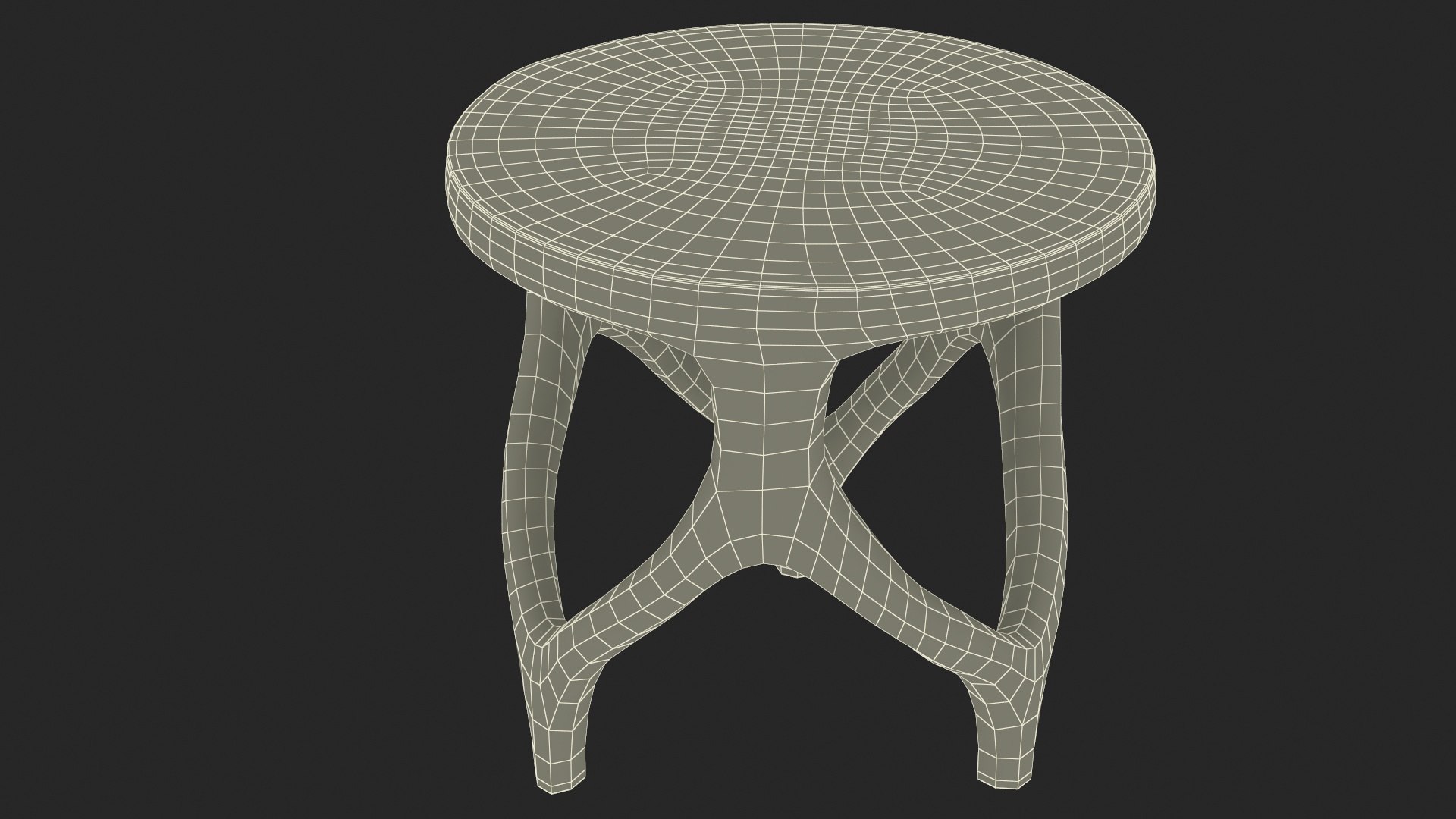 Three Legs Modern Table Light Wood 3D - TurboSquid 2003425